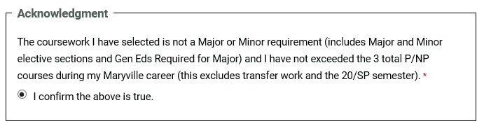 Can I take a class Pass/No Pass?