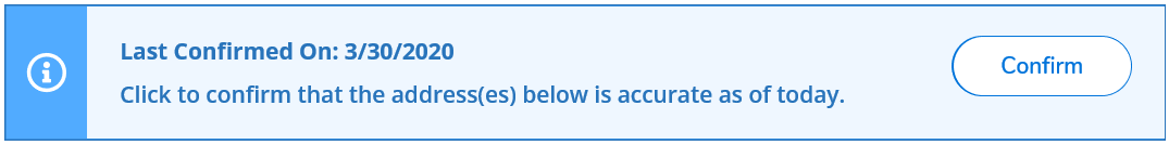 How do I confirm the contact information on file for me is accurate?