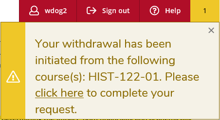How do I withdraw from a class?